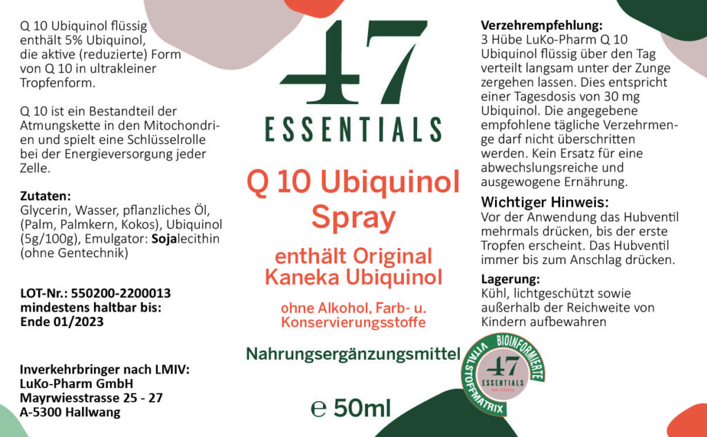 Q 10 Ubiquinol Spray - 47 Essentials